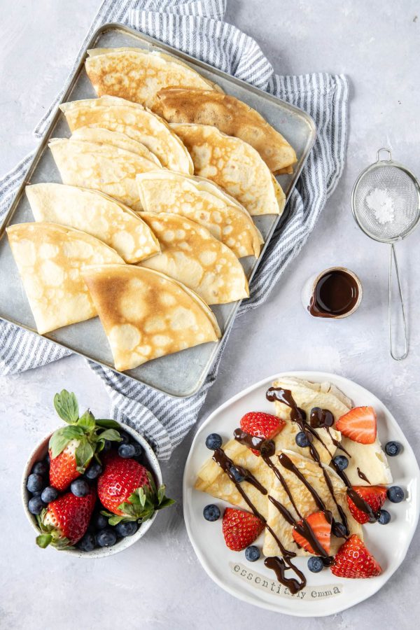 Coconut Milk Crepes with Raspberry Sauce recipe & ingredients. How to ...