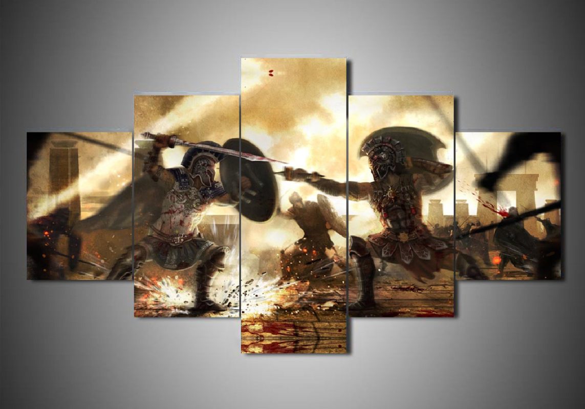 Troy 2 - Movie 5 Panel Canvas Art Wall Decor - Hot Sale 2025